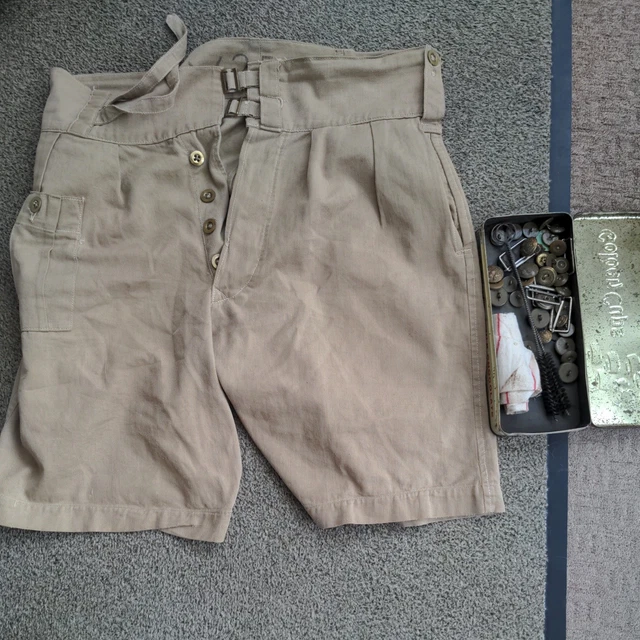 WW2 BRITISH ARMY Raf Officers. Shorts Khaki Drill Shorts Stamped Plus ...