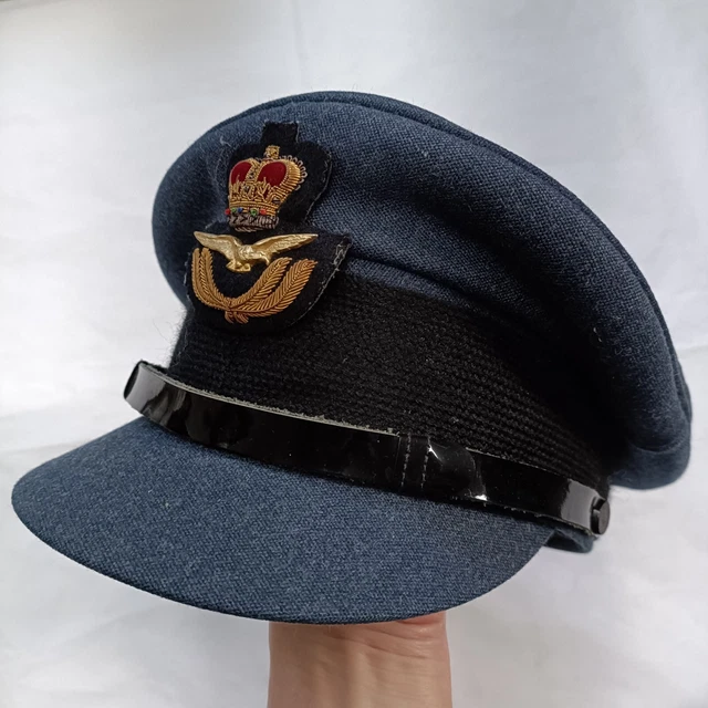RAF ROYAL AIR FORCE OFFICERS PEAKED DRESS CAP - 53cm , British Military ...