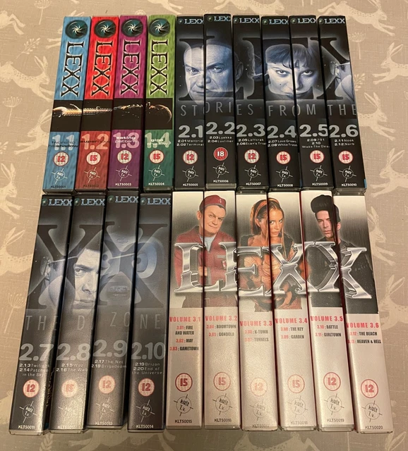 LEXX VHS VIDEOS / Complete Set of Series 1 to 3 (Original releases) £1. ...