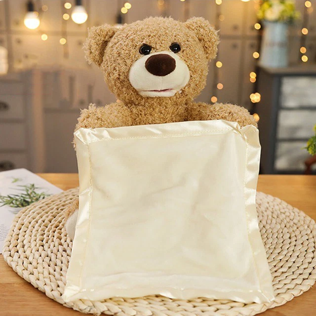 PEEK-A-BOO TEDDY BEAR Plush Interactive Soft Toy Doll Kids Birthday ...