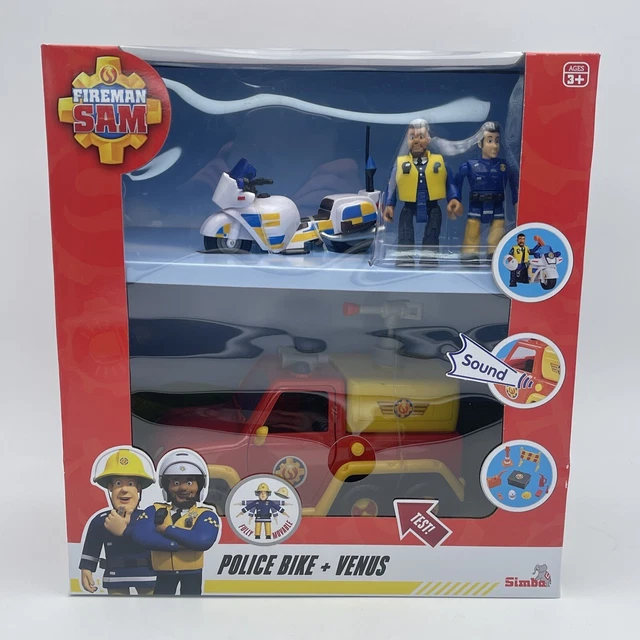 SIMBA - SAM le Pompier - Pick-Up Vénus & Moto de Police - 2 Figurines ...