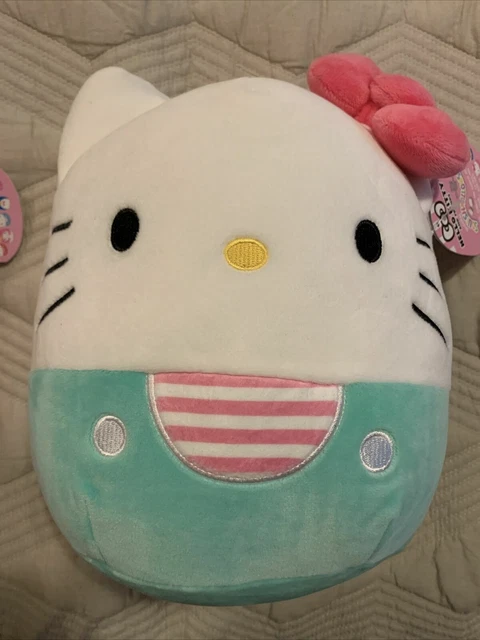 RARE SQUISHMALLOW HELLO Kitty Teal 8" Kellytoy Soft Plush Sanrio Light ...