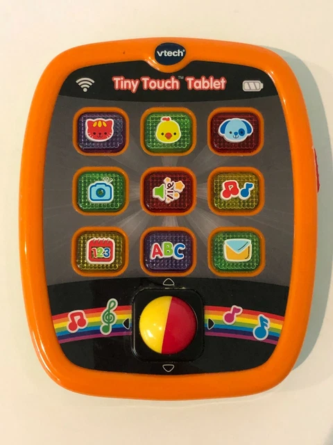 VTECH TINY TOUCH Tablet Orange Teaches Numbers Letters Animals Music ...