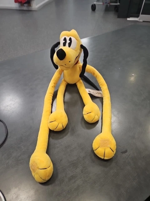DISNEYLAND PARIS DISNEY Pluto Plush Soft Toy EuroDisney Long Arms Legs ...