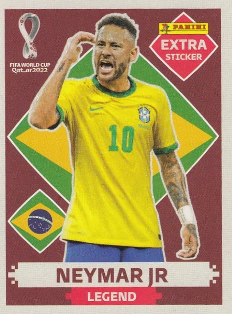 PANINI STICKER FOOTBALL World Cup 2022 Extra Sticker: Neymar JR Legend ...