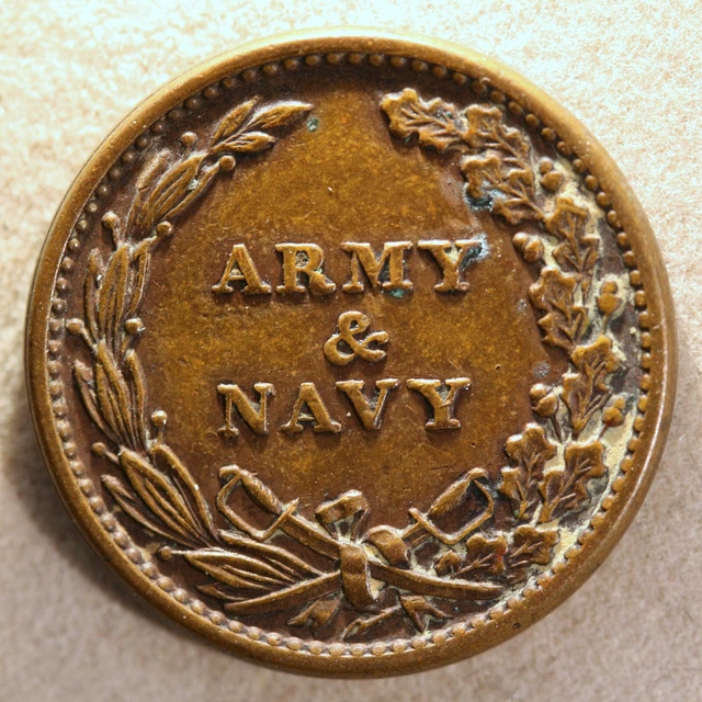 NICE 1863-DATED CIVIL War patriotic token - ARMY & NAVY $30.56 ...
