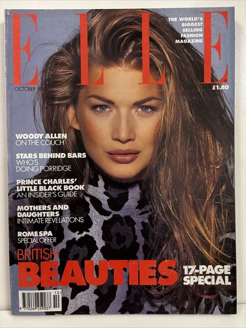 ELLE MAGAZINE OCTOBER 1992 90s vintage fashion beauty horoscopes Basia ...