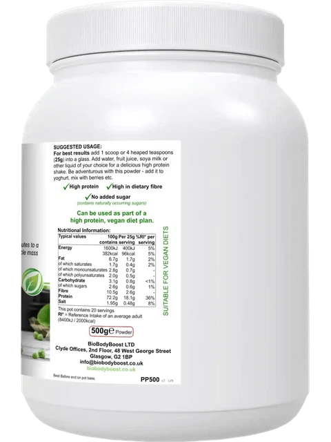 PEAPRO - HIGH Protein Vegan Pea Protein Powder £23.44 - PicClick UK