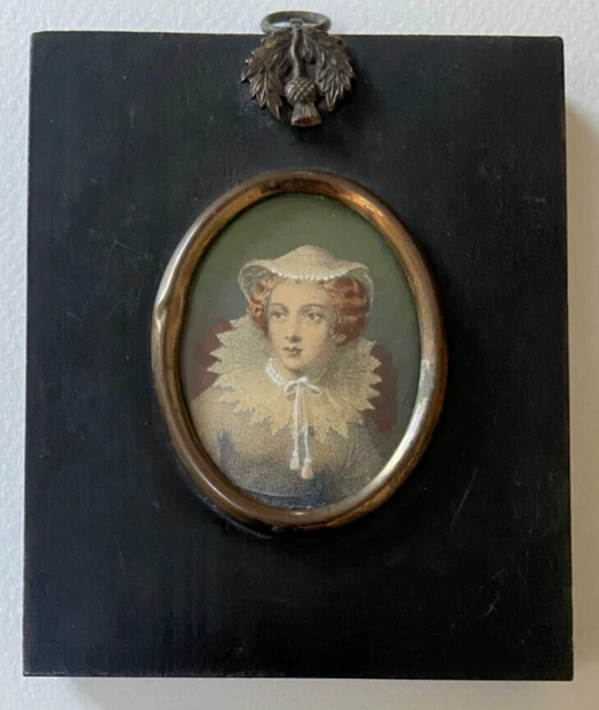 ANTIQUE MARY QUEEN of Scots Miniature, Zuccaro, Sherwin, W J Hay John ...