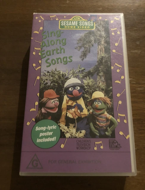 VHS SESAME STREET Sing-Along Earth Songs (VHS, 1993) $22.88 - PicClick AU