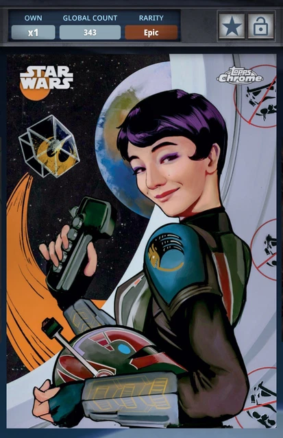 STAR WARS CARD Trader 2025 Chrome Epic Galactic Graffiti Sabine Wren ...