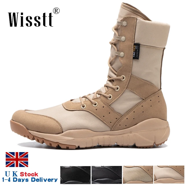 MENS SPECIAL OUTDOOR Jungle Army Combat Military Shoes Leather Ankle ...