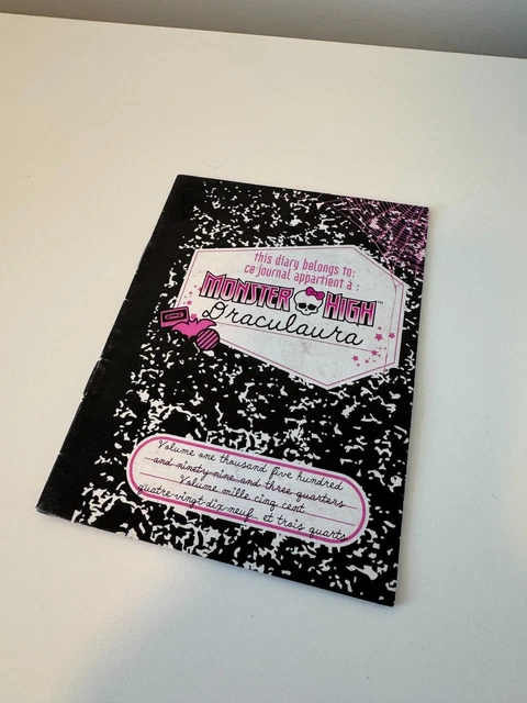MONSTER HIGH DRACULAURA First Wave 1st Signature Diary Journal Book $15 ...