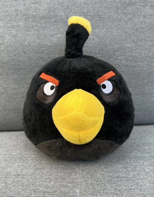 ANGRY BIRDS BOMB With Sound*Black 8" Plush Rovio Commonwealth 2010 ...