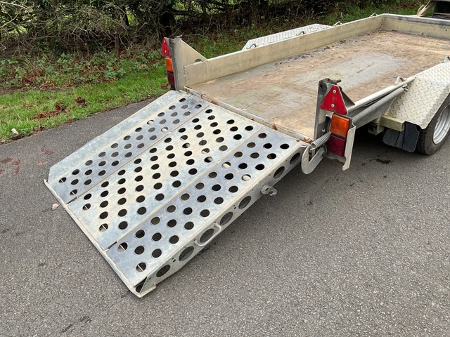 IFOR WILLIAMS GH94 Twin Axle Plant Trailer digger flatbed beavertail ...