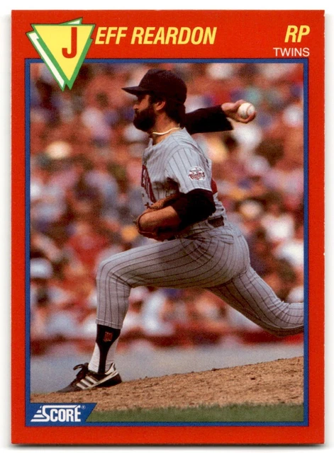 1989 SCORE BASEBALL'S 100 Hottest Players Jeff Reardon Minnesota Twins ...