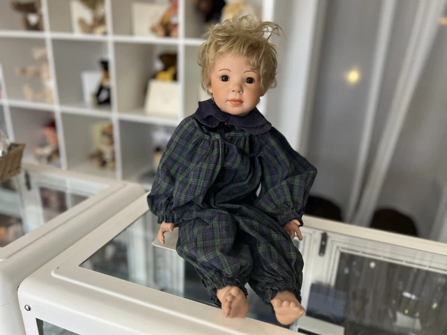 POUPON DE COLLECTION Poupée Porcelaine Poupée 53 Cm. État Parfait EUR ...