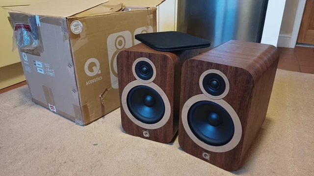 Q ACOUSTICS 3030I Bookshelf Speakers Walnut £219.10 - PicClick UK