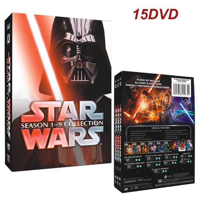 THE COMPLETE SAGA Collection Star Wars : Season 1-9 (DVD 15-Disc Box ...
