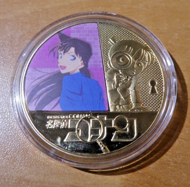 DETECTIVE CONAN GOLD Metal Coin Card M100 Carte Medal Piece #6 Mint EUR ...