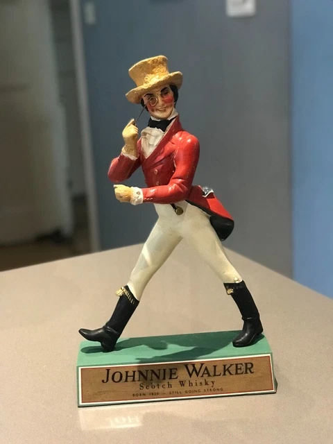 RARE LARGE VINTAGE Striding Johnnie Walker Scotch Whisky Plaster Bar ...