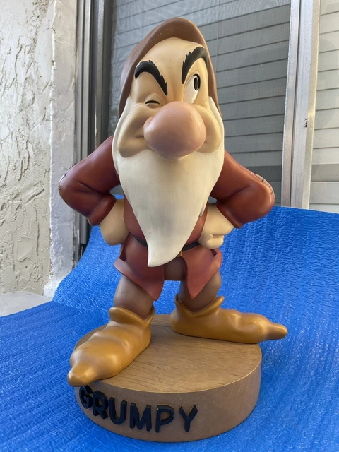 DISNEY BIG FIG Grumpy Statue w/ Base Snow White Seven Dwarfs £424.24 ...