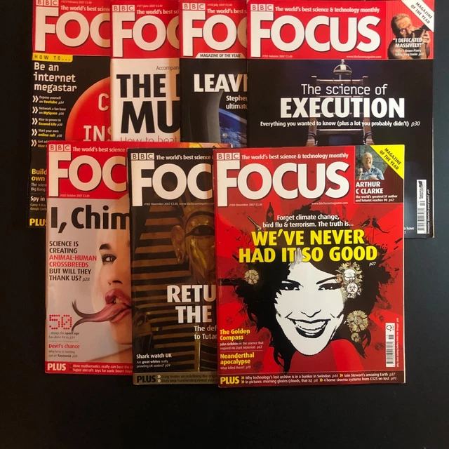 7 X FOCUS Magazine Science Bundle 2007 Technology Future Space Forensic ...