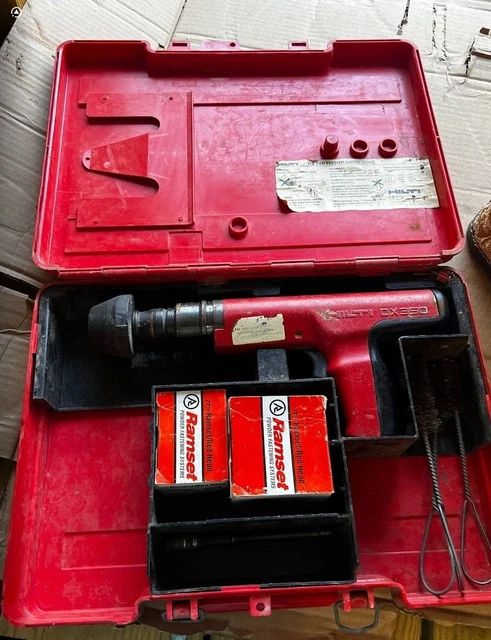 HILTI DX-350 POWER ACTUATED PISTON DRIVE TOOL With Extras TESTED Free ...