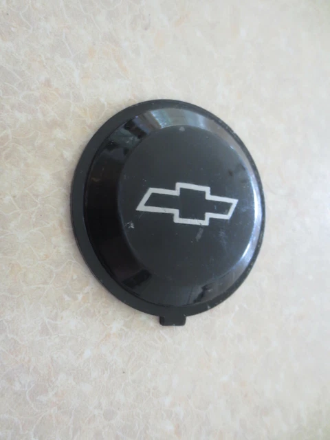 ORIGINAL CHEVROLET CAR round plastic badge // emblem 2 1/4 inches wide ...