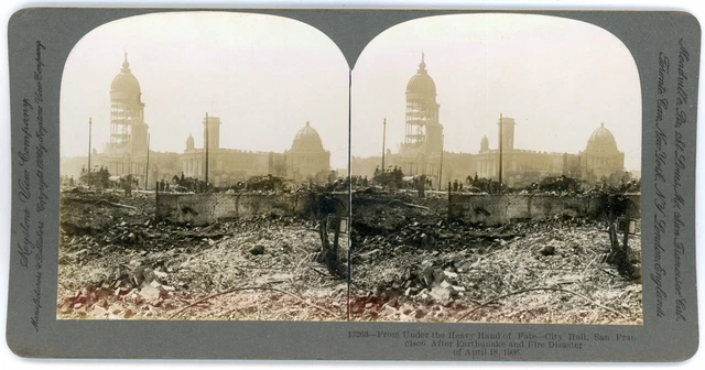 STEREO, USA, SAN Francisco's earthquake and fire, April 18th 1906, City ...