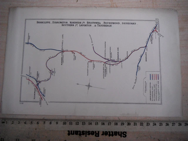 SHIREOAKS BRANCLIFFE BRAITHWELL Warmsworth Thurcroft Roundwell Railway ...