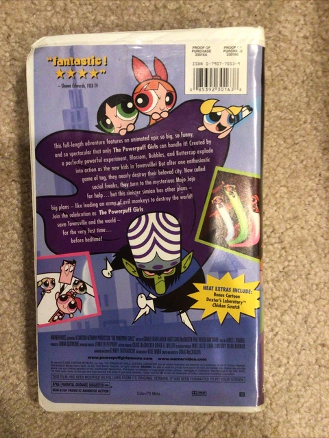 THE POWERPUFF GIRLS Movie VHS Vintage Cartoon Network 2002 Anime ...