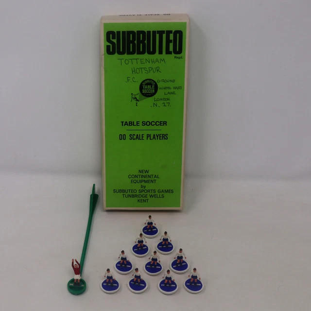 VINTAGE SUBBUTEO FOOTBALL Game Table Soccer 00 Scale Players Tottenham ...