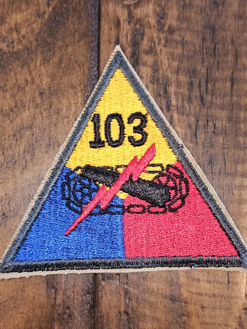 WWII US ARMY 103rd Armor Tank Battalion Cut Edge Patch L@@K !!! EUR 15 ...