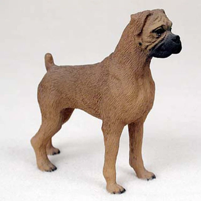 BOXER FIGURINE MAIN Peint de Collection Statue Tawny Uncropped EUR 19 ...