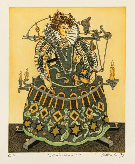 SIMON DITTRICH/FARBRADIERUNG/ E.A. Exemplar /handsigniert /1977/ Mary ...