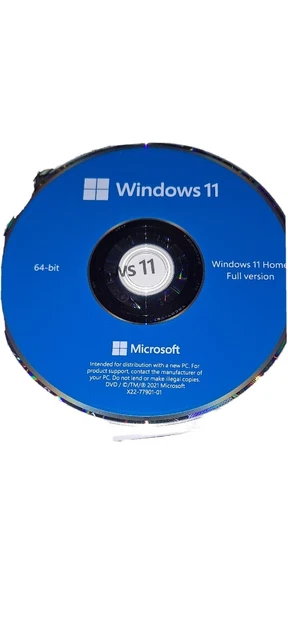 MICROSOFT WINDOWS 11 home oem 64 bit dvd install & upgrade dvd software ...