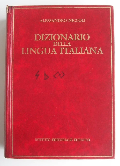 DIZIONARIO DELLA LINGUA Italiana Alessandro Niccoli 1976 EUR 9,41 ...