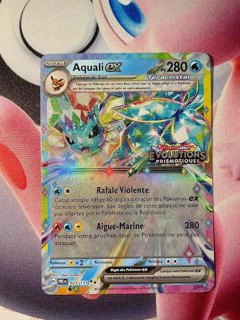 CARTE POKÉMON AQUALI EX Stamp 023/131 - Evolutions Prismatiques - PREfr ...