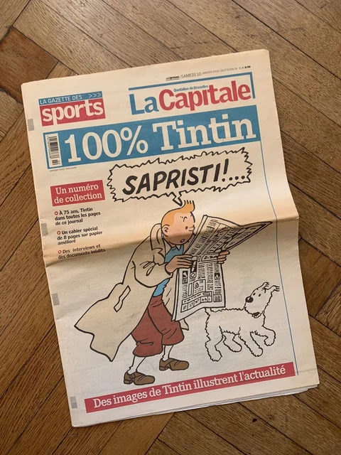 JOURNAL BELGE LA Capitale 100% Tintin 40p 2004 Hommage Hergé Édition ...