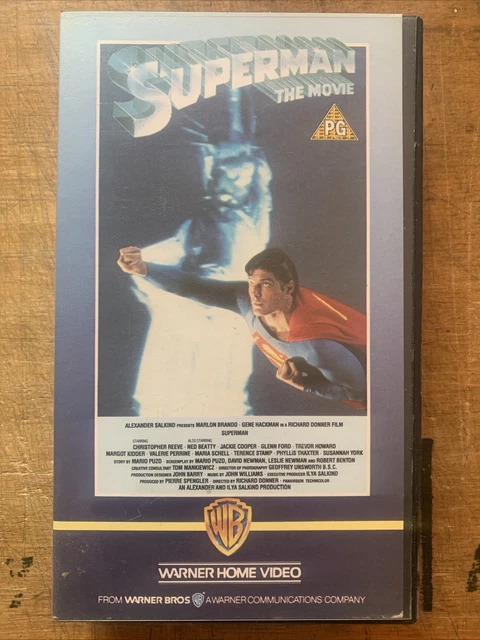 SUPERMAN THE MOVIE - vhs video tape - Cult Classic - Warner Home Video ...