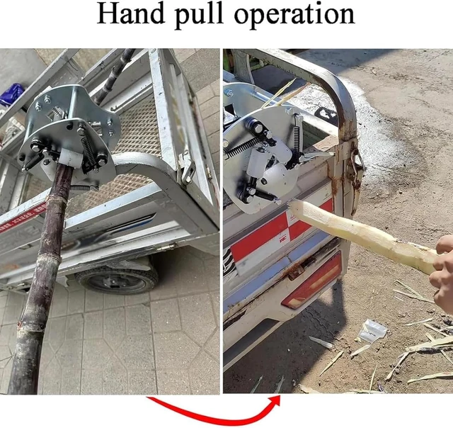 NEW MANUAL PUSH-PULL Sugarcane Quick Peeling Machine Sugar Cane Skin ...