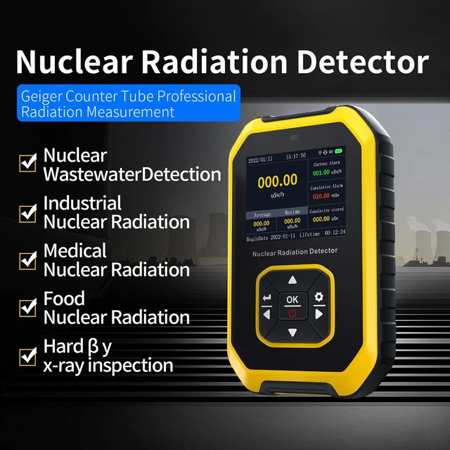 UK MINI NUCLEAR Radiation Detector GM Geiger Counter Tube β γ X-Ray ...