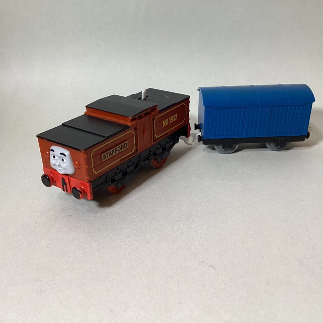 TRACKMASTER THOMAS THE Tank Engine Battery Train Stafford & Blue Wagon ...