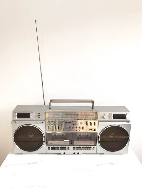 SHARP GF-575E DOUBLE Cassette Stereo Boombox Vintage Ghetto Blaster 1983 PROP £299.99 - PicClick UK