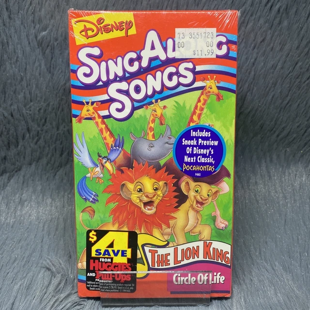 DISNEYS SING ALONG Songs The Lion King Circle of Life VHS 1994 Disney ...