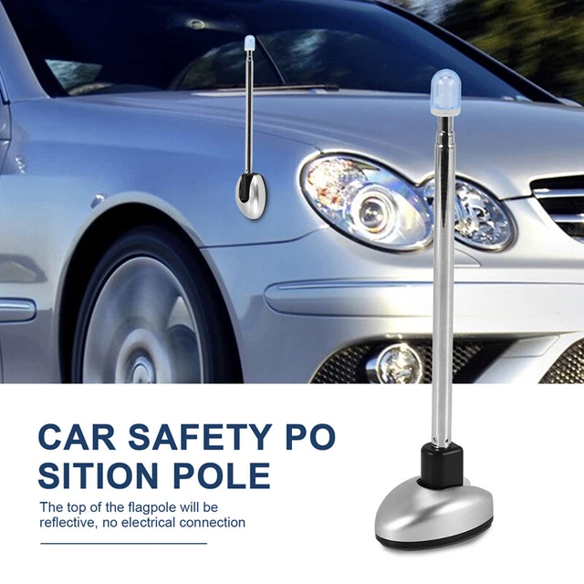 CAR TELESCOPIC ANTENNA Elasticity Bumper Corner Pole Universal Car ...