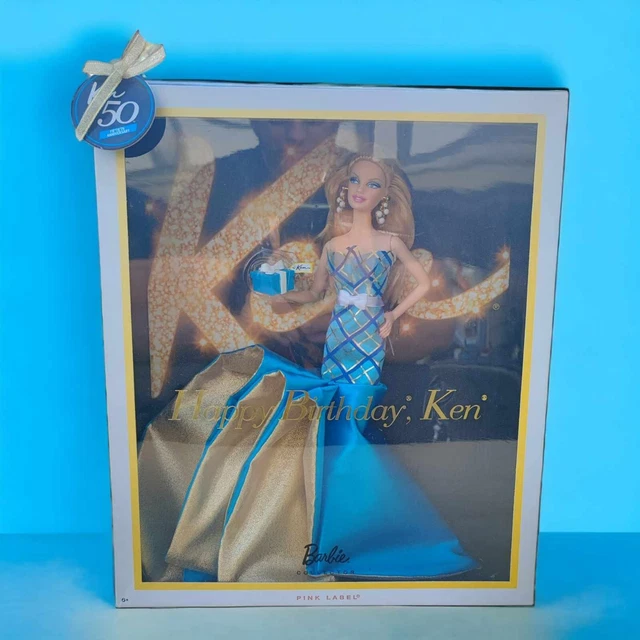 BARBIE PINK COLLECTOR Label Series Happy Birthday Ken / Mattel 2010 £ ...