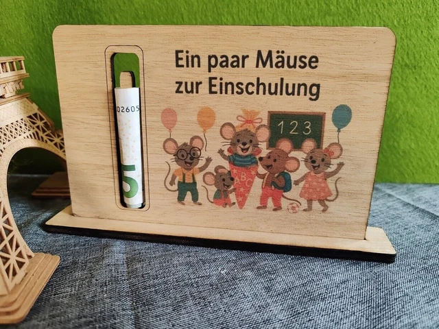 GELDGESCHENK EINSCHULUNG PERSONALISIERT Geld Geschenk zur Einschulung schenken EUR 8,90 ...