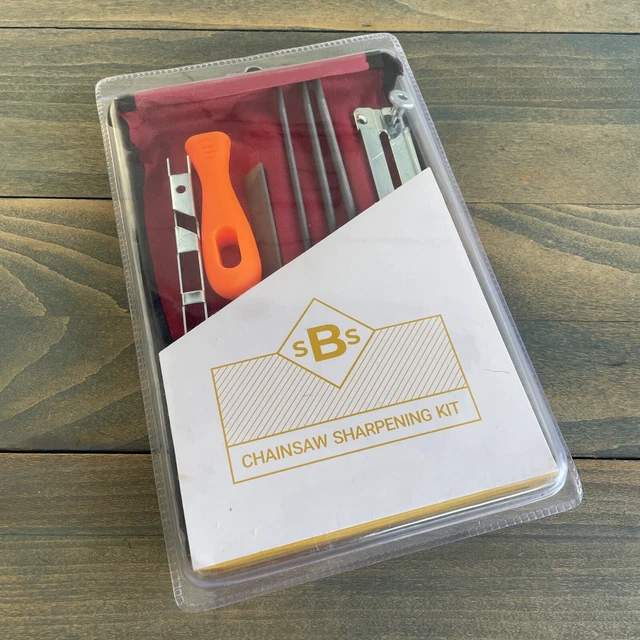 CHAINSAW CHAIN SHARPENER Sharpening File Kit - 8 Packs w Travel Pouch ...